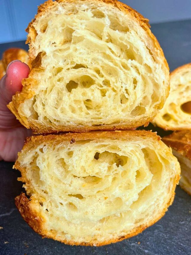 Flaky French Bakery Butter Croissants - Flour and Filigree