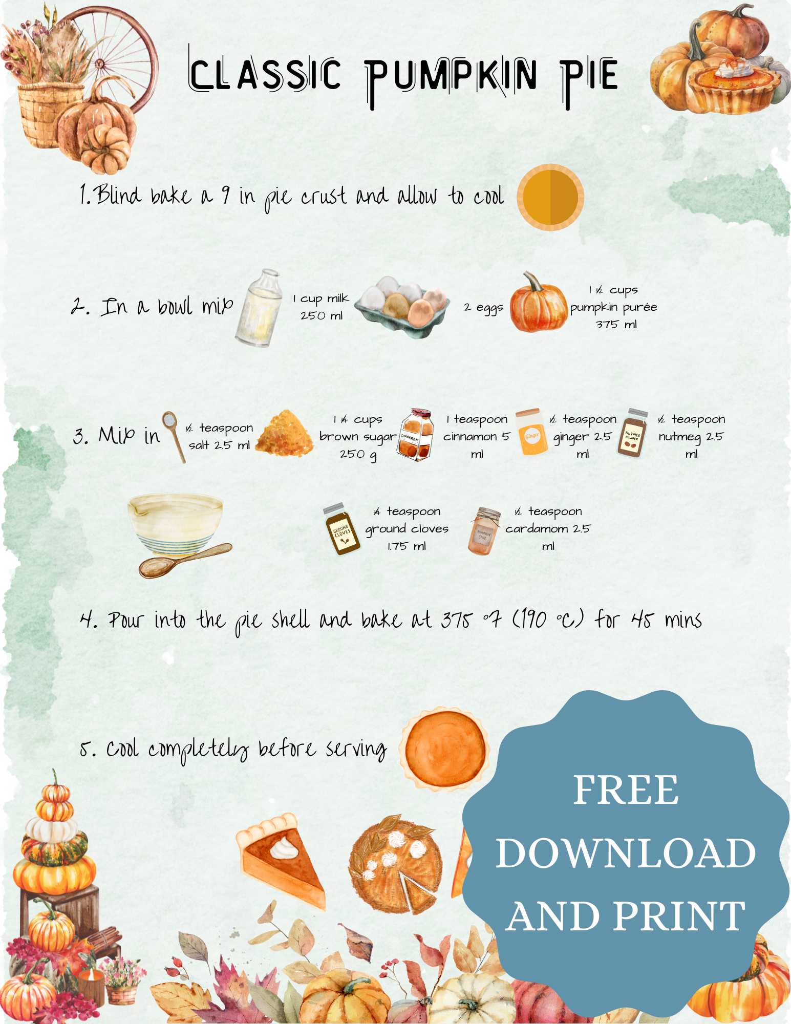 The Perfect Pumpkin Pie - Flour and Filigree