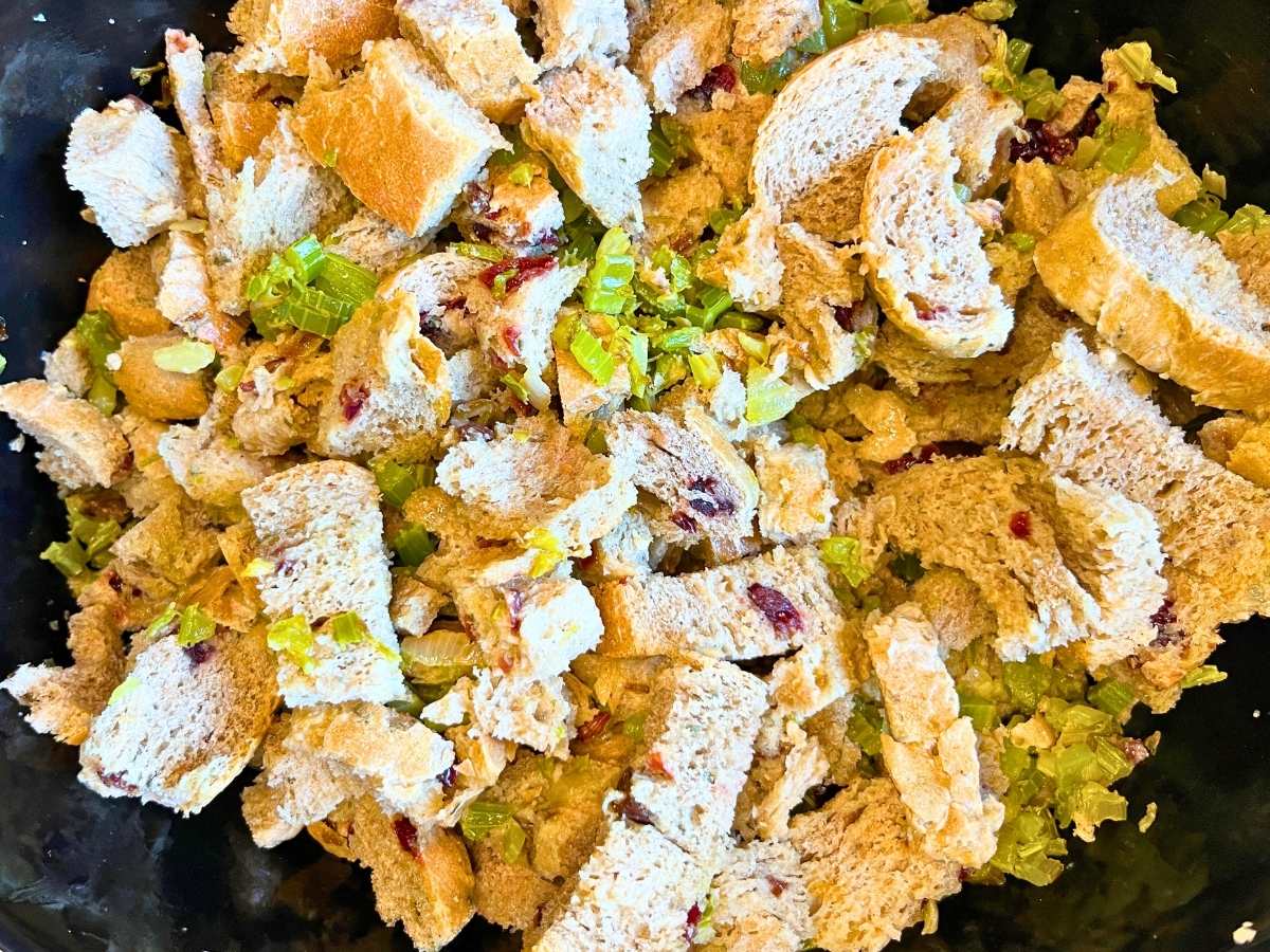 From-Scratch Herb Stuffing Bread for crockpot stuffing - Flour and Filigree