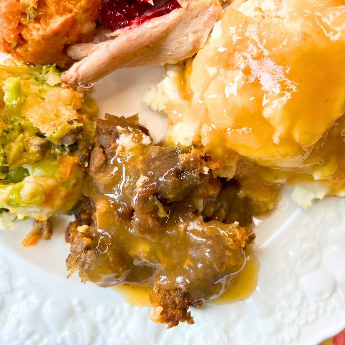 From-Scratch Herb Stuffing Bread for crockpot stuffing - Flour and Filigree