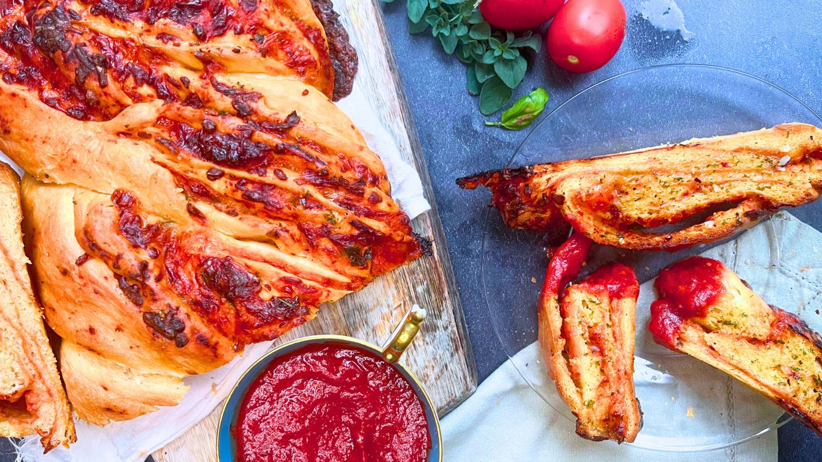 This Easy Twisted Pizza Bread Is Stuffed with Flavour! - Flour and Filigree