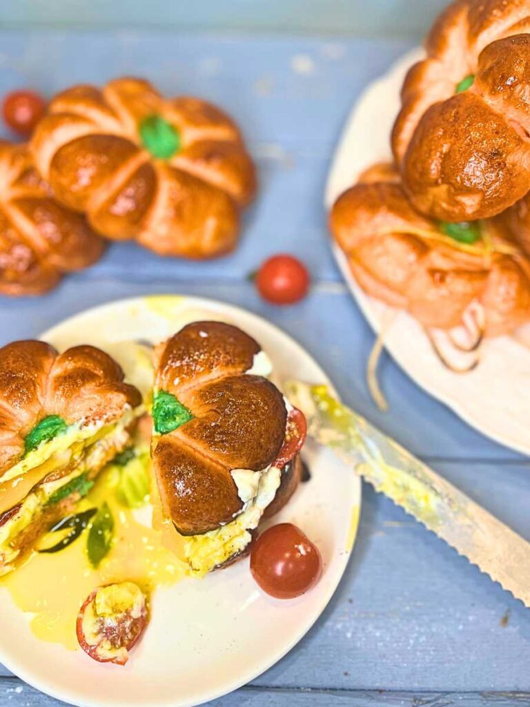 Fall Pumpkin Shaped Bagels - Flour and Filigree