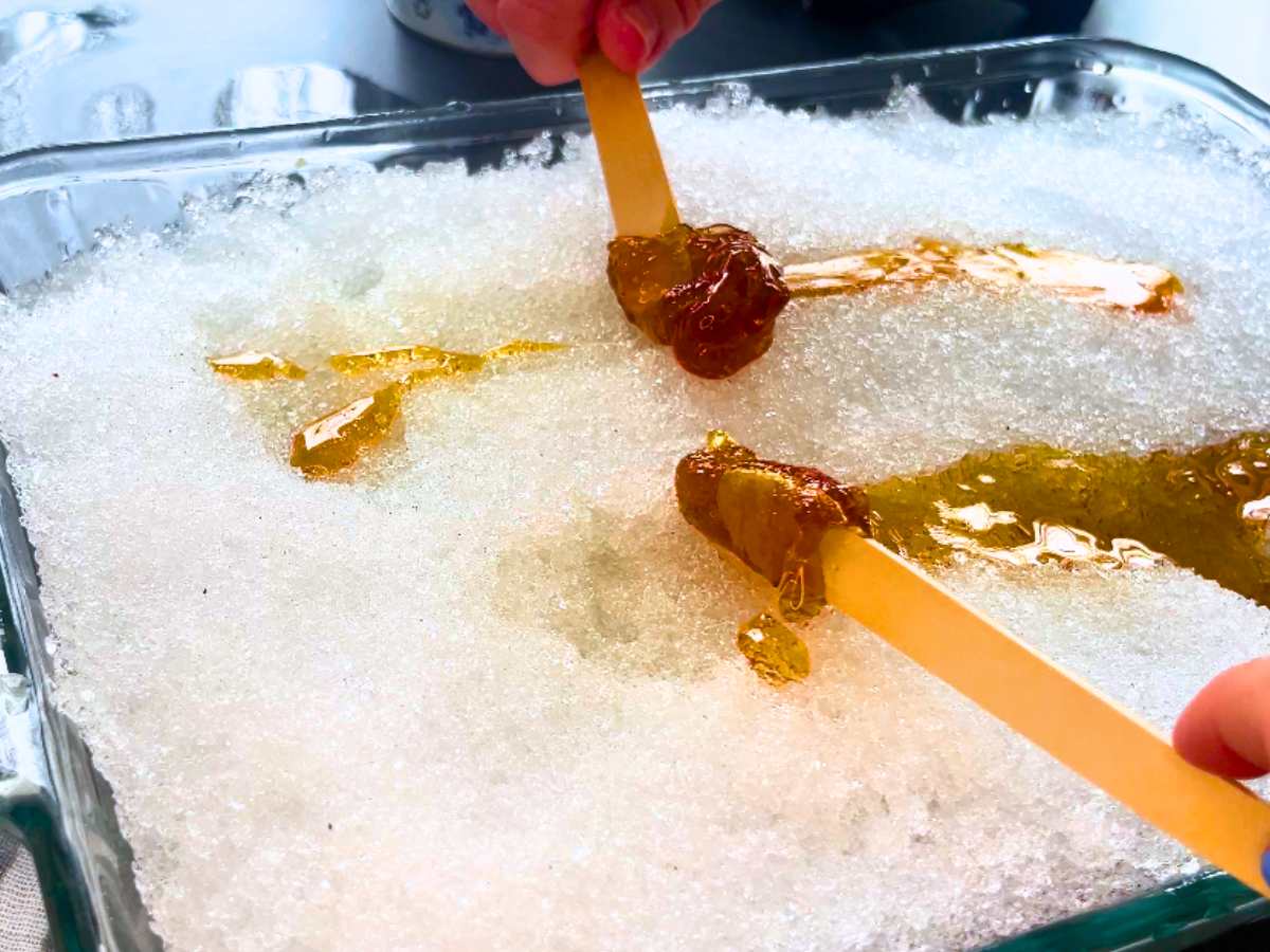 How to make Maple Syrup Taffy || Tire D'Érable - Flour and Filigree