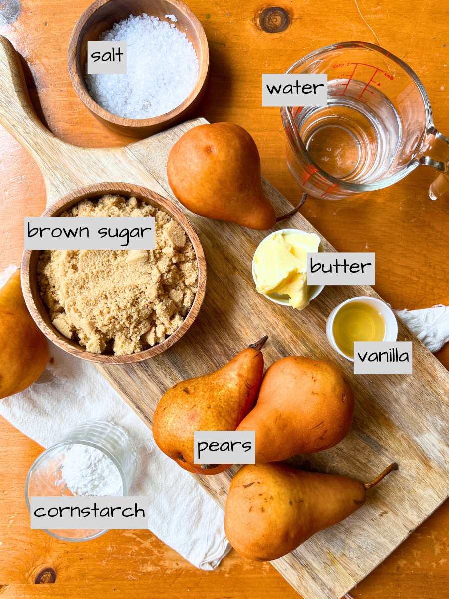 Easy Baked Pears with Homemade Caramel Sauce - Flour and Filigree