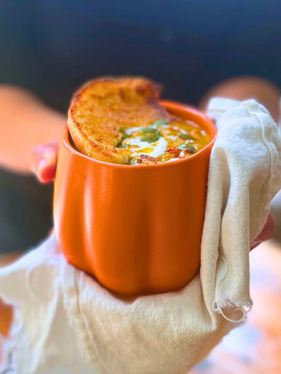 Creamy Pumpkin Soup Recipe || Cozy & Comforting Fall Favourite - Flour ...